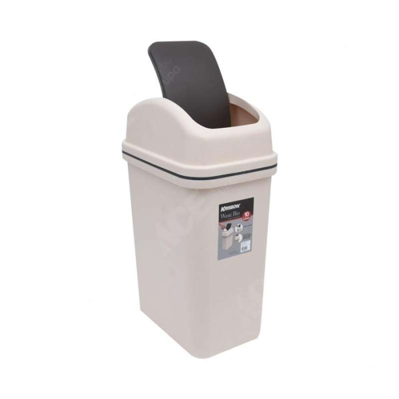 Jual Krisbow 10 Ltr Tempat Sampah Plastik - Krem | Tong Sampah 10 Liter ...