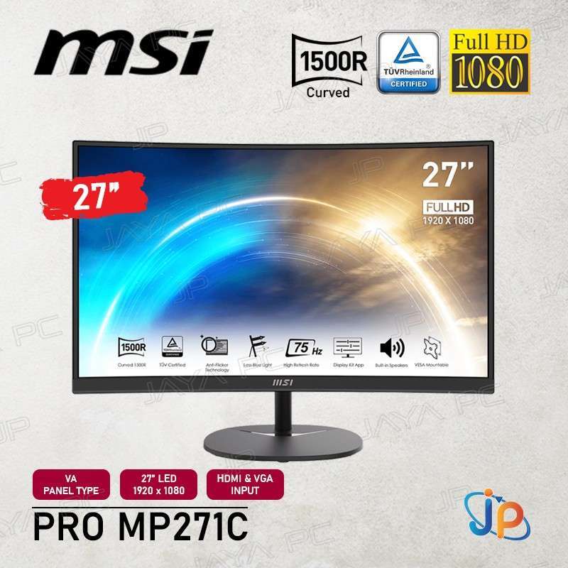 Jual Monitor MSI LED PRO MP271C - Curved Full HD 27 Inch di Seller Jaya ...