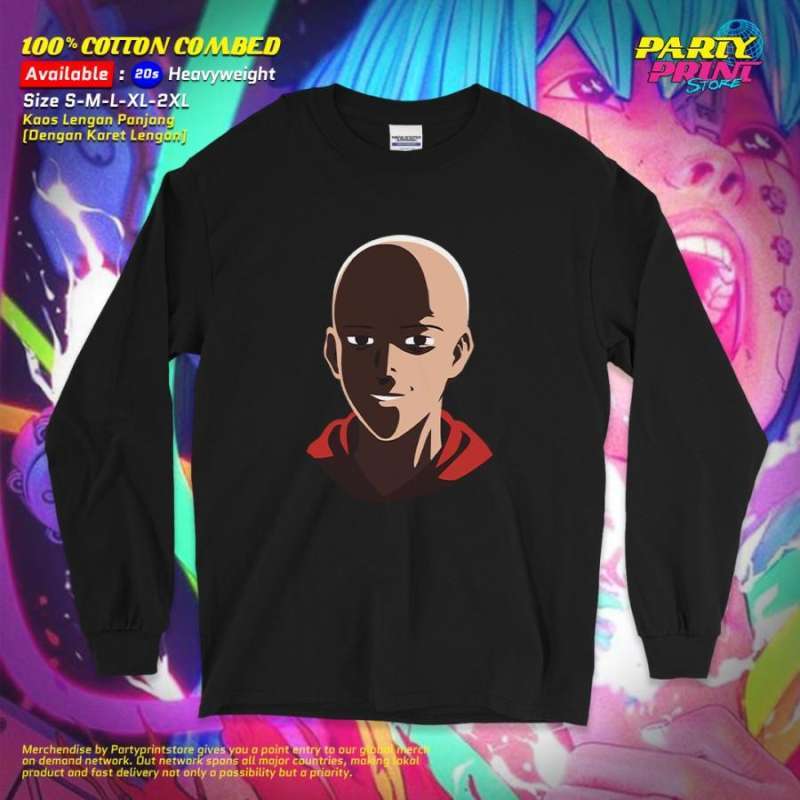 Jual Kaos Baju Lengan Panjang Pria Cowok Anime One Punch Man Saitama ... Jual Kaos Baju Lengan Panjang Pria Cowok Anime One Punch Man Saitama ...