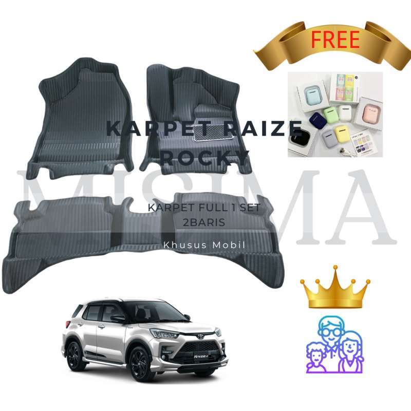 Jual Karpet mobil Raize rocky Tahun 2022 terbaru 5D motif carbon di ...