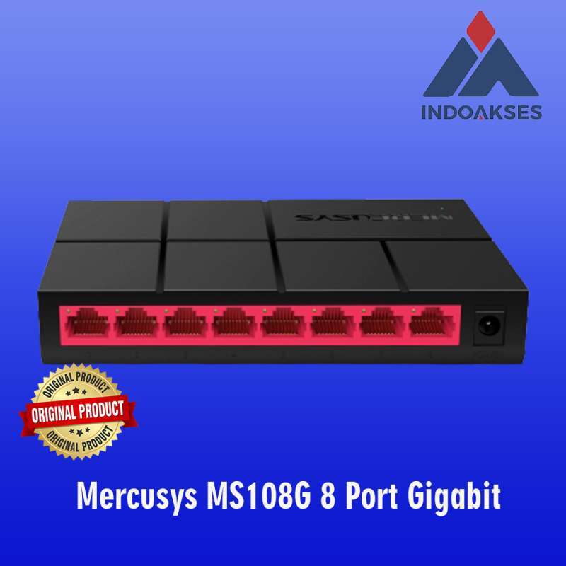 Jual MERCUSYS MS108G SWITCH HUB 8-PORT 10/100/1000Mbps Desktop Switch ...
