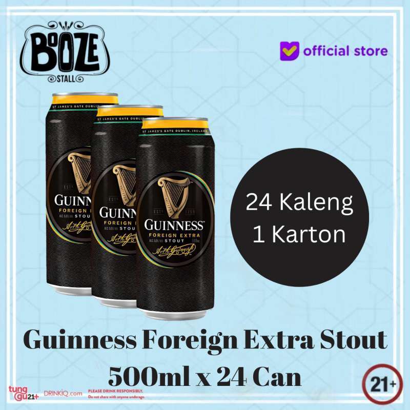 Jual Bir Hitam Guinness Can 500ml x 24 Kaleng (1 Karton) di Seller ...