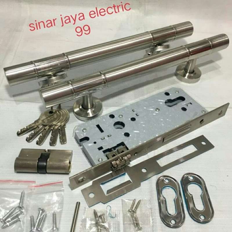 Promo Pull Handle Handel Pintu Tarik 1 Set Gagang +Body Kunci Tarikan ...