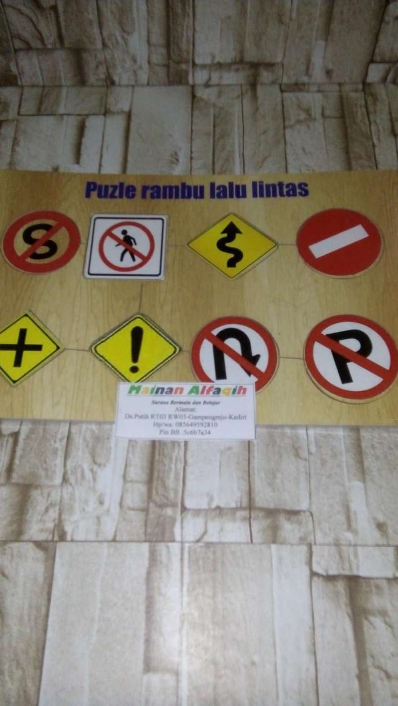 Jual Alat Permainan Edukatif/ Mainan Edukasi/ Puzzle Rambu Lalu Lintas ...
