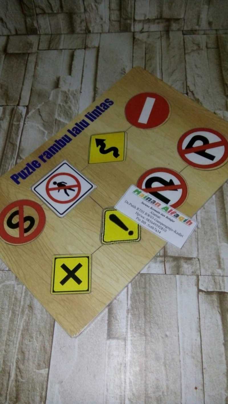 Jual Alat Permainan Edukatif/ Mainan Edukasi/ Puzzle Rambu Lalu Lintas ...