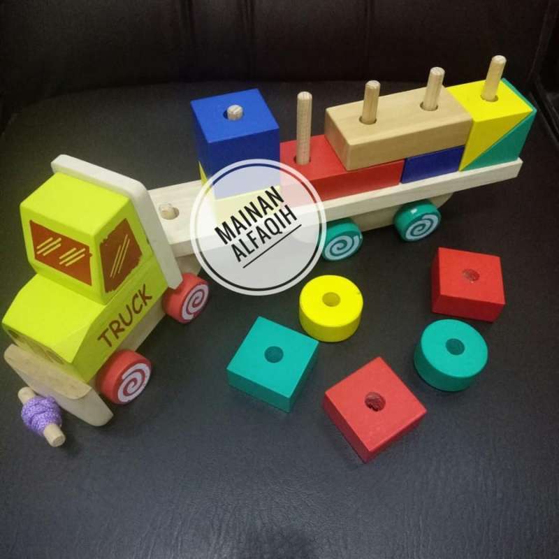 Jual Balok Kontainer Pelangi-mainan Edukasi Kayu Pinus Berkwalitas Di ...