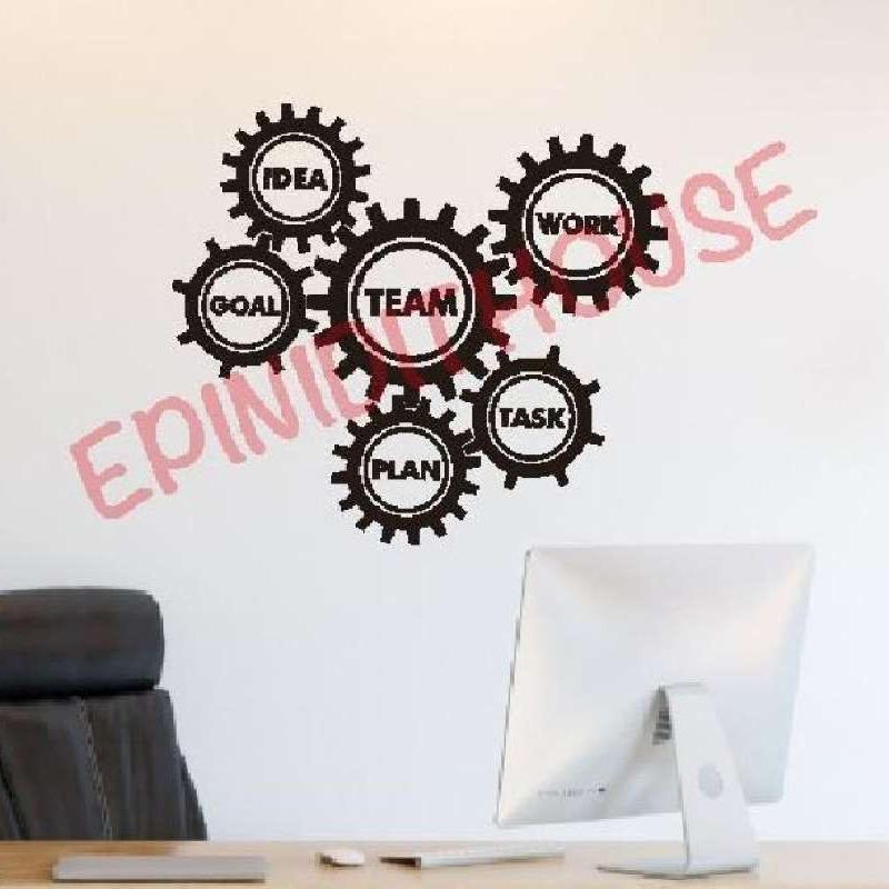 Jual Stiker Dinding Team Idea Work Goal Wallstiker Kerja Office Kantor ...