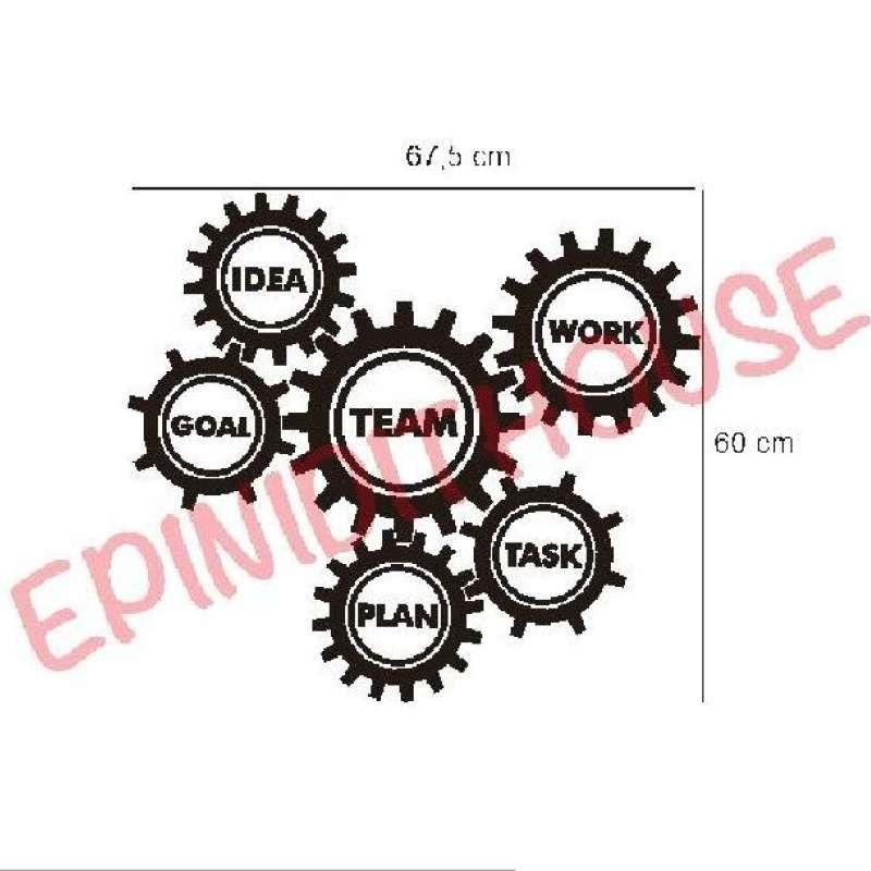 Jual Stiker Dinding Team Idea Work Goal Wallstiker Kerja Office Kantor ...
