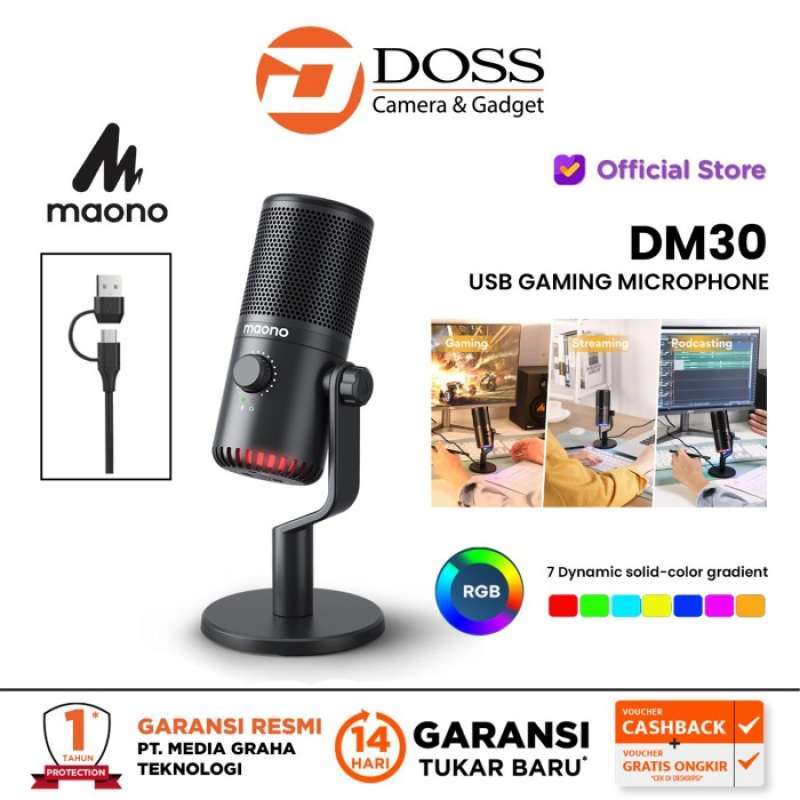 Jual Maono DM30 RGB Gaming USB Microphone di Seller DOSS Jogja Official Store - DOSS Jogja - Kab ...