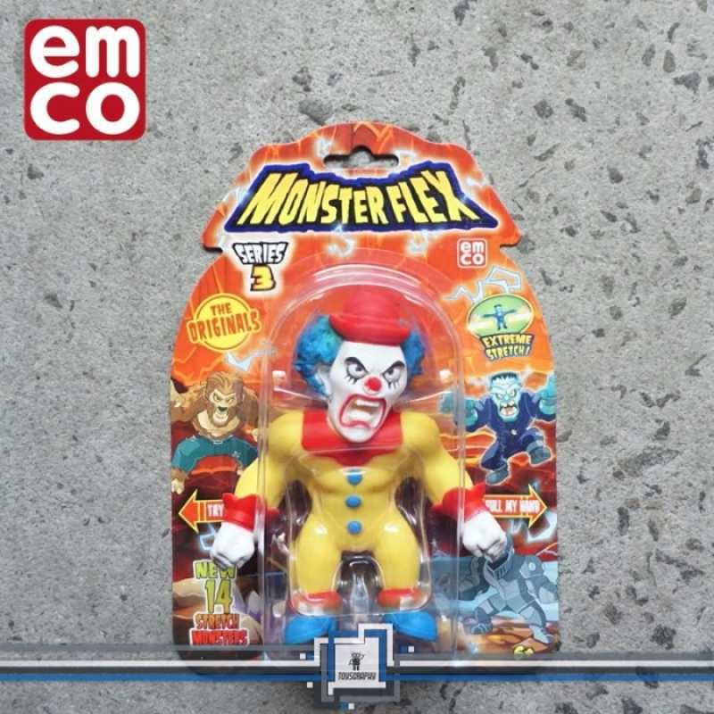 Jual Emco Monster Flex Clown Super Stretch Squishy Goojitzu Goo Jit Zu ...