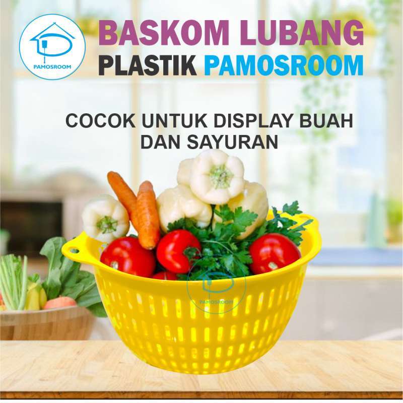 Promo Pamosroom Baskom Lubang Baskom Saringan Sayur Buah Bakul Plastik ...