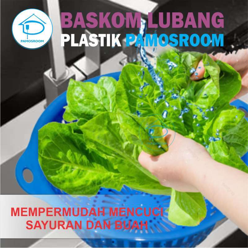 Promo Pamosroom Baskom Lubang Baskom Saringan Sayur Buah Bakul Plastik ...