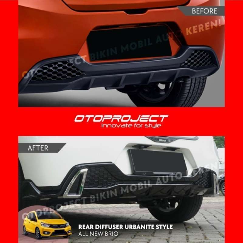 Jual REAR DIFFUSER HONDA ALL NEW BRIO URBANITE STYLE OTOPROJECT di ...