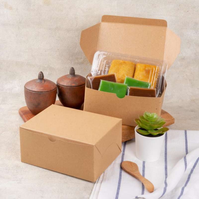 Jual Diskonnn Kemasan / Packaging Kue Basah Eco Paper Bonus Sticker ...