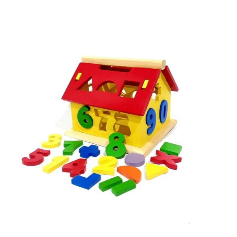 Promo Mainan Edukasi Puzzle Kayu Bentuk Rumah Dan Angka Diskon 10% Di ...