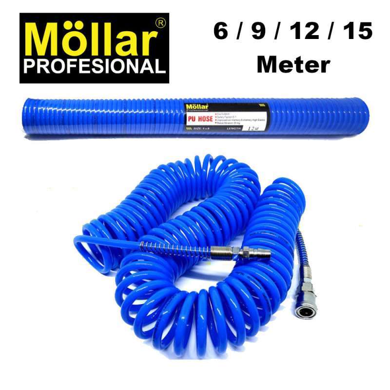 Jual Selang Kompresor Spiral Recoil 6 / 9 / 12 / 15 Meter di Seller ...