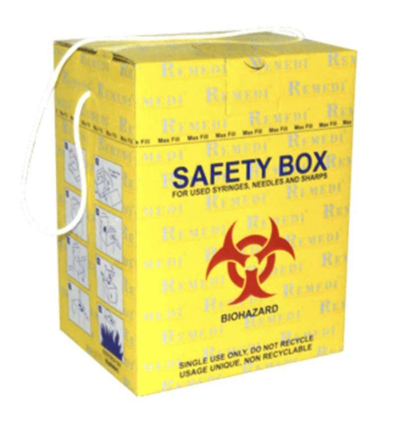 Jual Safety Box Bio Hazard Kapasitas 12,5 Liter - Kotak Limbah Medis Di ...