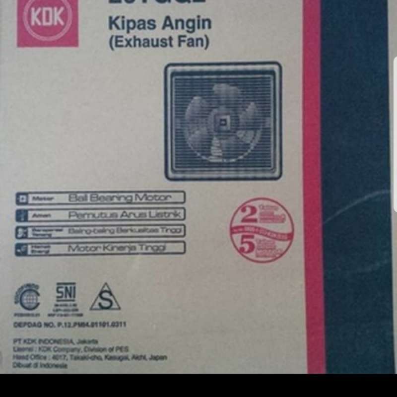 Jual KDK 20TGQ2 KIPAS ANGIN HISAP CEILING EXHAUST FAN 8 8 INCH di ...