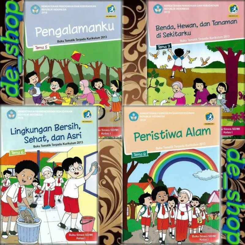 Jual Buku Tematik SD Paket Kelas 1 Tema 5678 di Seller De_shop - Kota ...