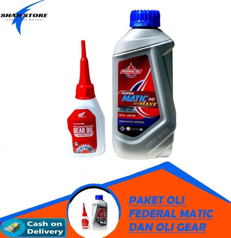 Jual Paket Oli Motor Matic Federal Matic Eco Maxx Plus Oli Gardan Ahm ...