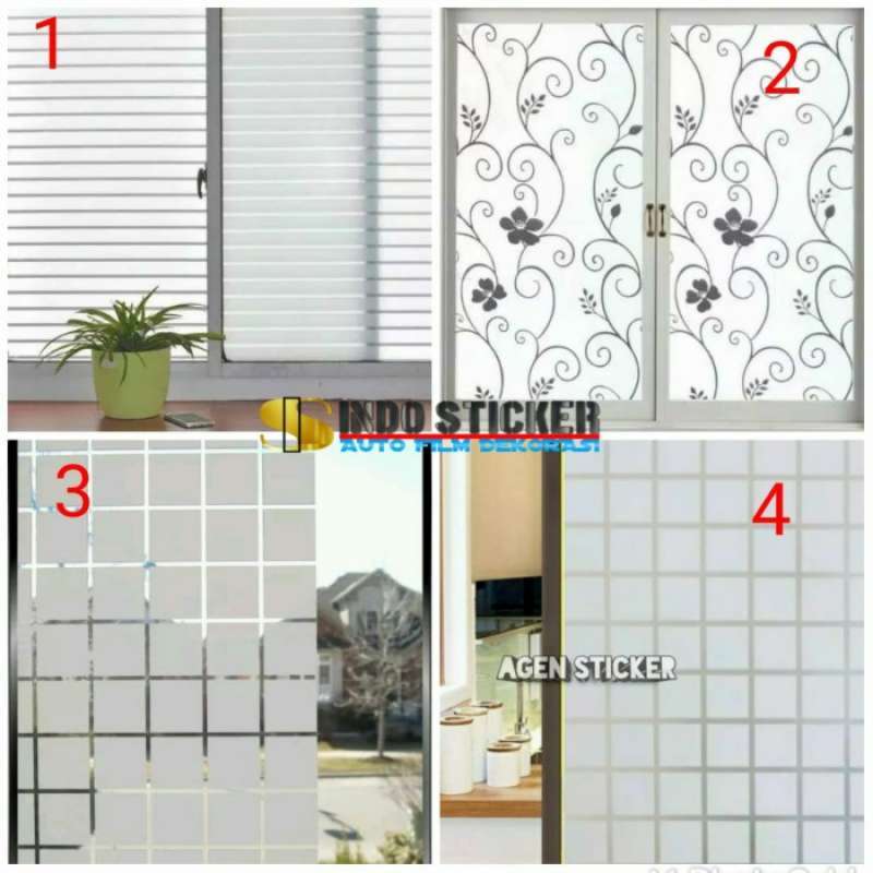 Jual sticker kaca sandblast motif stiker kaca rumah kaca film jendela ...
