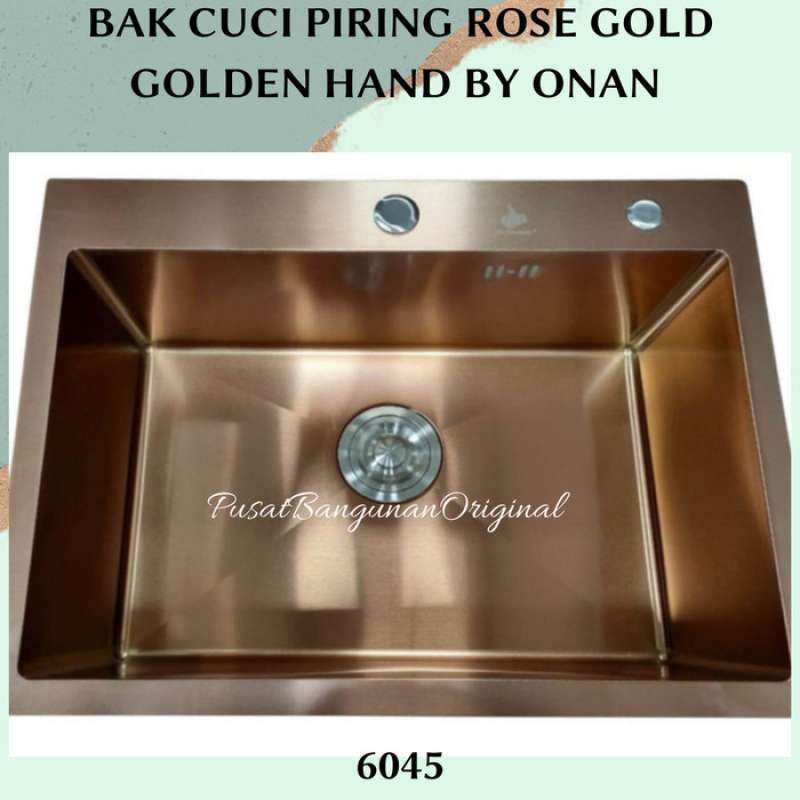 Jual Bak Cuci Piring Kitchen Sink Golden Hand 6045 Maroon Rose Gold By ...