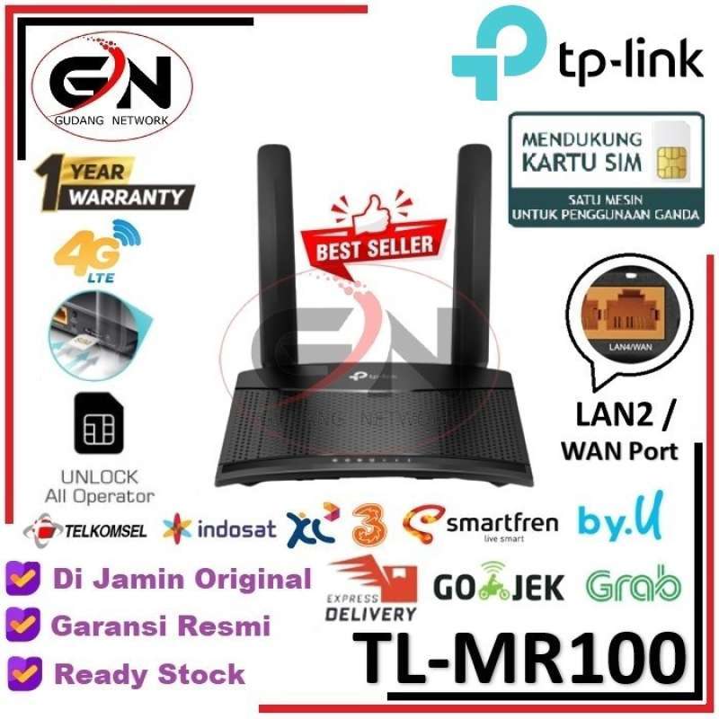 Promo Tp-Link Tl-Mr100 300Mbps Wireless N 3G / 4G Lte Router Modem Sim ...