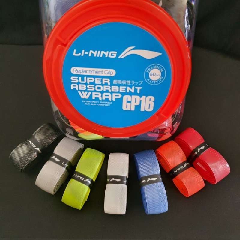 Jual GRIP KARET BADMINTON LI-NING GP 16 GRIP LINING TEBAL GP16ORIGINAL ...