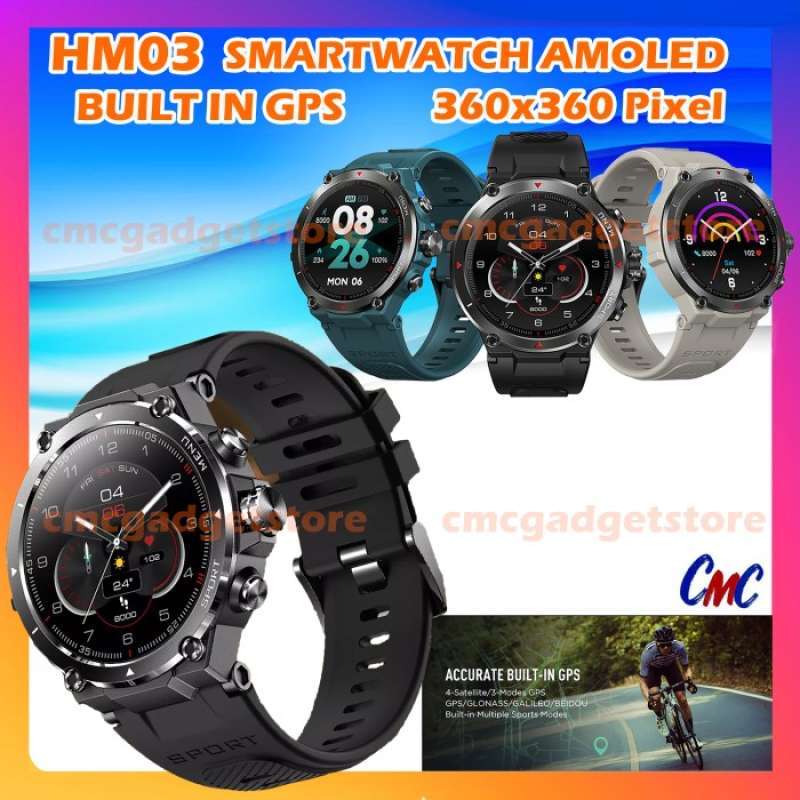Jual HM03 Smartwatch AMOLED Display Outdoor Alternatif Zeblaze Stratos ...