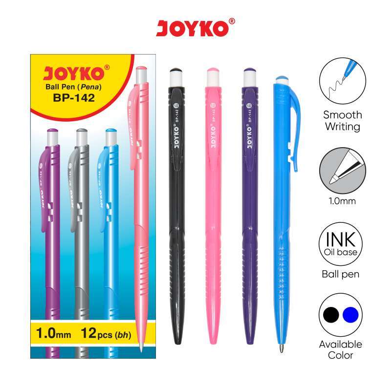 Jual Ball Pen Pulpen Pena Joyko BP-142 1.0 mm 1 Box 12 Pcs di Seller JOYKO Official Store - Kota ...
