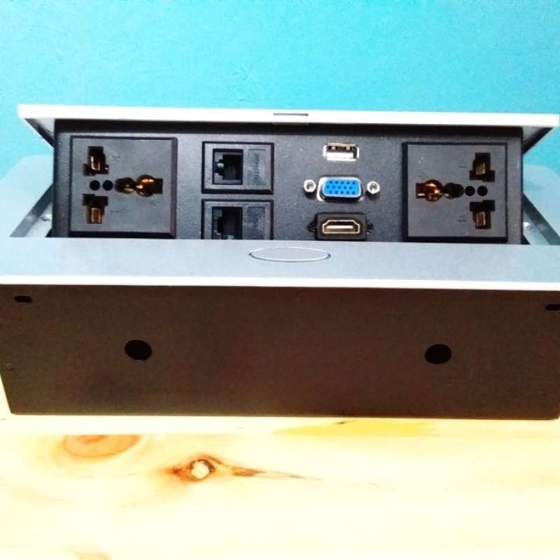 Promo Stop Kontak Lantai Meja Colokan Power Vga Usb Hdmi Lan / Data ...