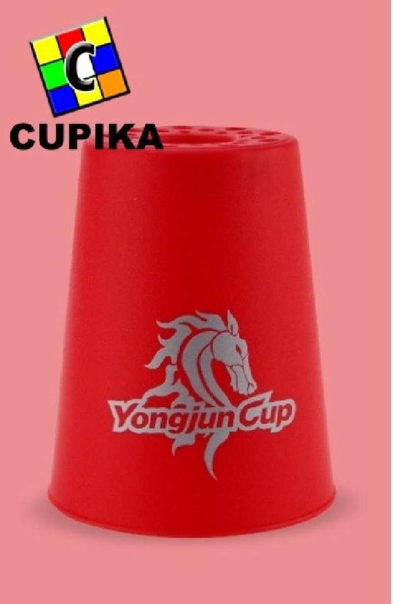 Jual Yongjun Stacking Cup stack CUP Flying Speed Stack Susun Gelas Original - Merah di Seller ...
