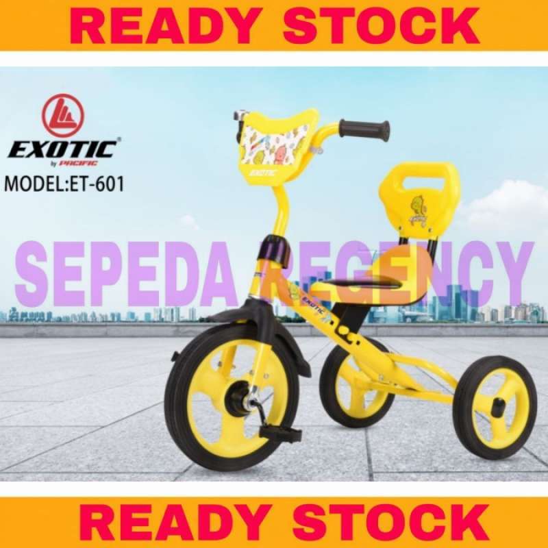 Promo Sepeda Roda Tiga Exotic Et 601Ban Karet Sandaran Kualitas Bagus ...