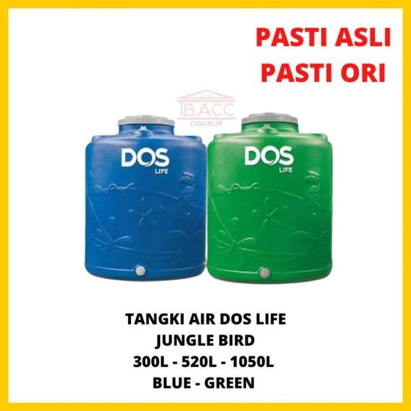 Jual Toren Tangki Air Tandon Dos Life Jungle Bird Hijau Biru 520 Liter ...