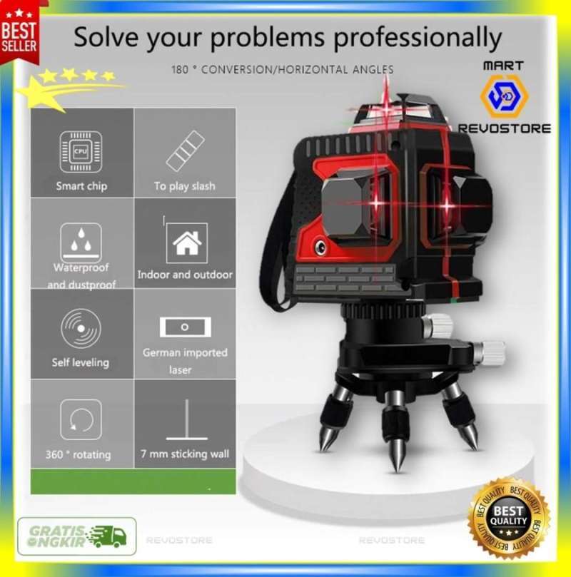 Jual Laser Level Self Leveling 12 Line 3D Wall Meter Laser Beam - Merah ... Jual Laser Level Self Leveling 12 Line 3D Wall Meter Laser Beam - Merah ...