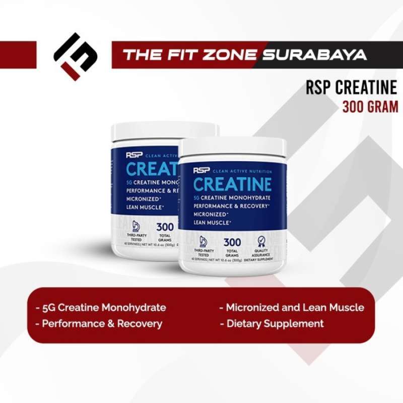 Jual RSP Creatine Micronized 300 Gram Creatine Monohydrate di Seller ...