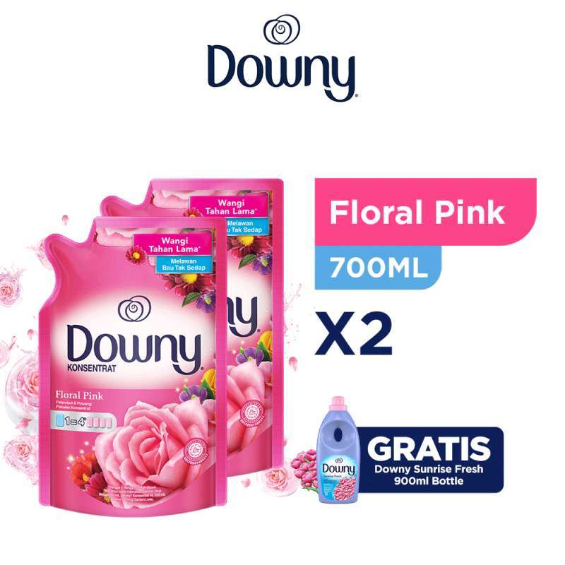 Jual Buy 2 Downy Floral Pink Pewangi dan Pelembut Pakaian Konsentrat [700 mL ] Free Downy ...