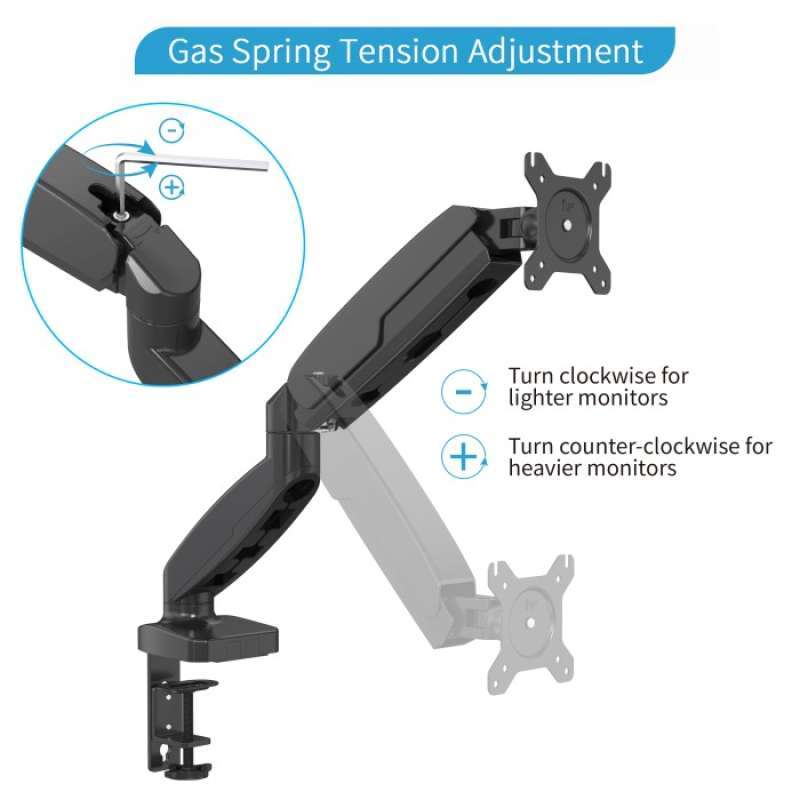 Promo SitStand Single Monitor Gas Spring ARM Mount Stand Bracket ...