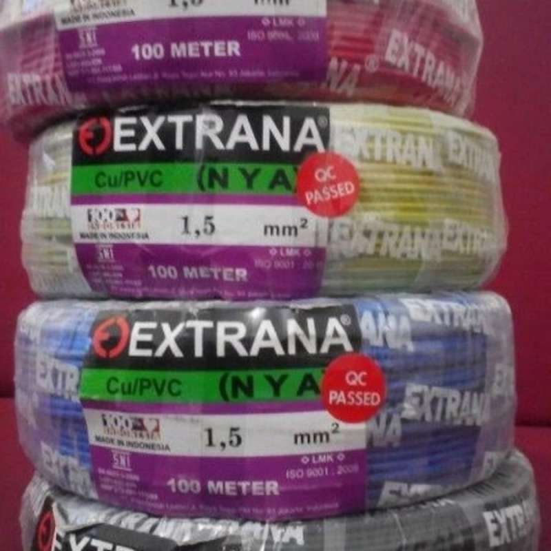 Promo Kabel Nya 1,5 Mm Extrana 100m Kabel Listrik Kawat Nya 1.5 Mm ...