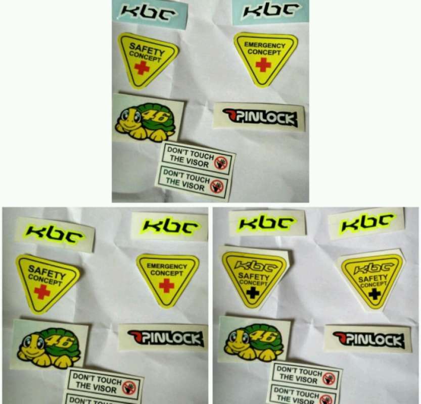 Jual contoh sticker set (tersedia berbagai merk helm) di Seller ...