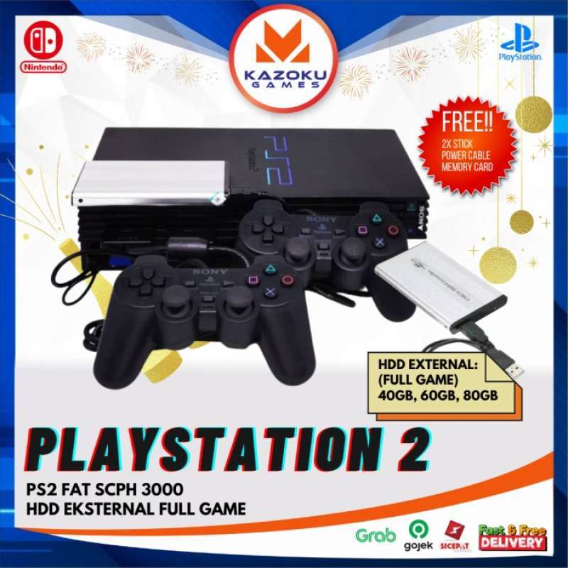 Promo SONY PLAYSTATION 2 PS2 PS 2 FAT SCPH 3000 MATRIK HDD EXTERNAL ...