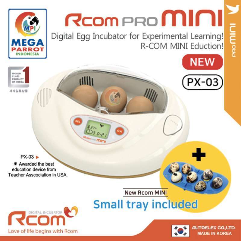 Jual Inkubator Rcom PRO MINI Egg Incubator PX-03 Rcom Inkubator Telur di Seller Kamupet - Duri ...