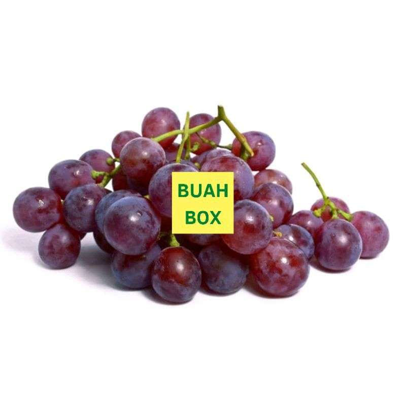 Jual Buah Anggur Merah Besar Red Globe Seedless Tanpa Biji Manis Garing ...