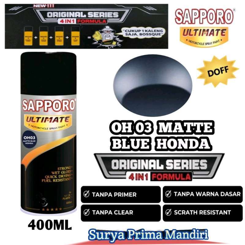 Jual OH03 MATTE BLUE HONDA SAPPORO ULTIMATE MATTE BLUE HONDA 400ml Cat ...