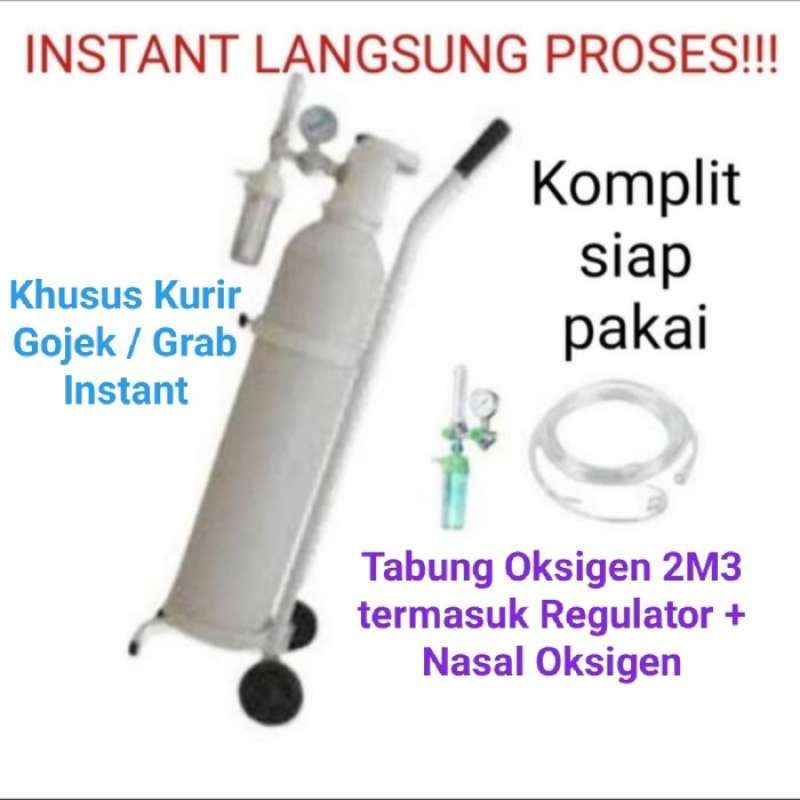 Jual Tabung Oksigen Lengkap 2m3 (Tabung+Trolly+Regulator Oksigen+Nasal) di Seller Chintya Store ...