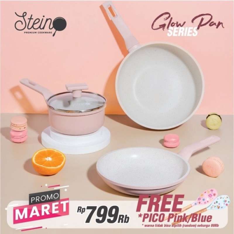 Promo [FREE BUBBLE] Steincookware Stein GLOW PAN Glowpan Complete set 5 ...