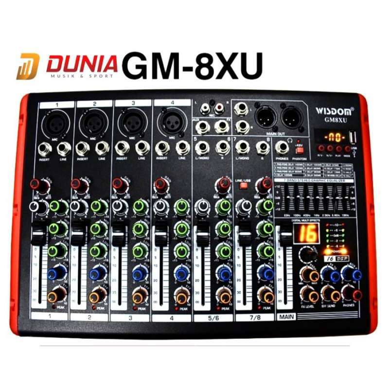 Jual Mixer Wisdom 8 Channel Gm 8 Xu Di Seller Dunia Musik Dan Sport ...