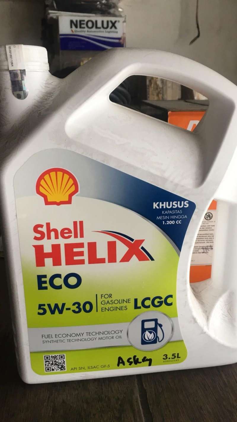Jual Shell Helix ECO 5W-30 Synthetic API SN, ILSAC GF-5 3,5L di Seller ...