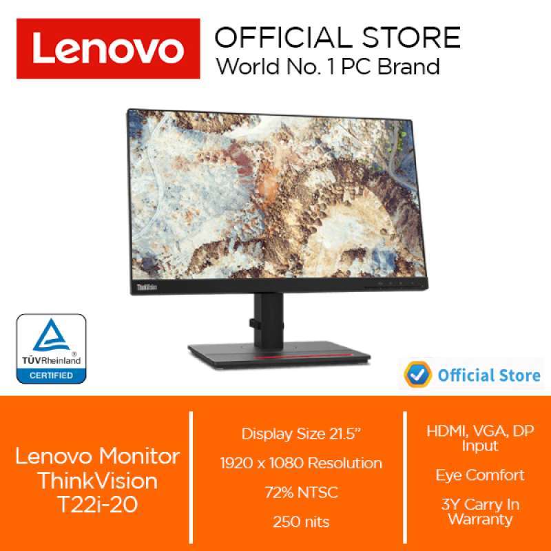 Jual Lenovo Monitor ThinkVision T22i-20 IPS 60HZ 4ms 21.5 di Seller ...