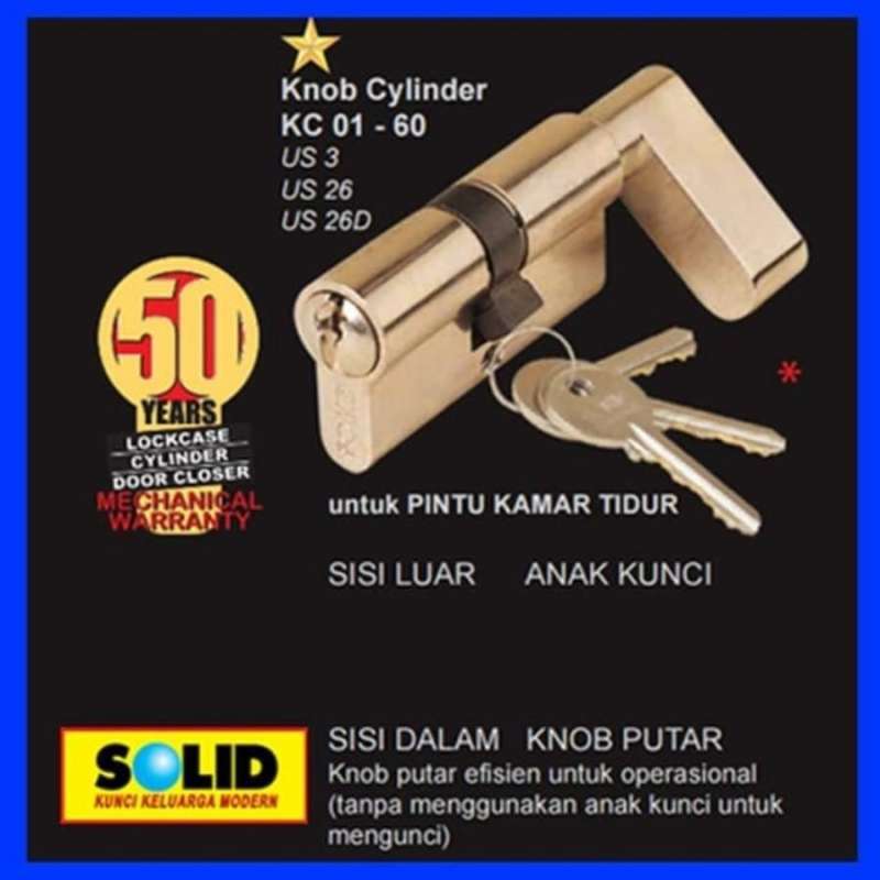 Jual silinder kunci solid / silinder knob kunci solid di Seller Toko ...